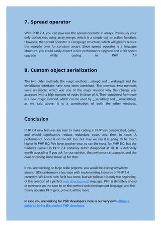 All you need to know about latest php version 7.4 | PDF | Web ...