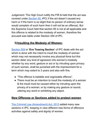All you need to know about offences against women under ipc (1) | PDF