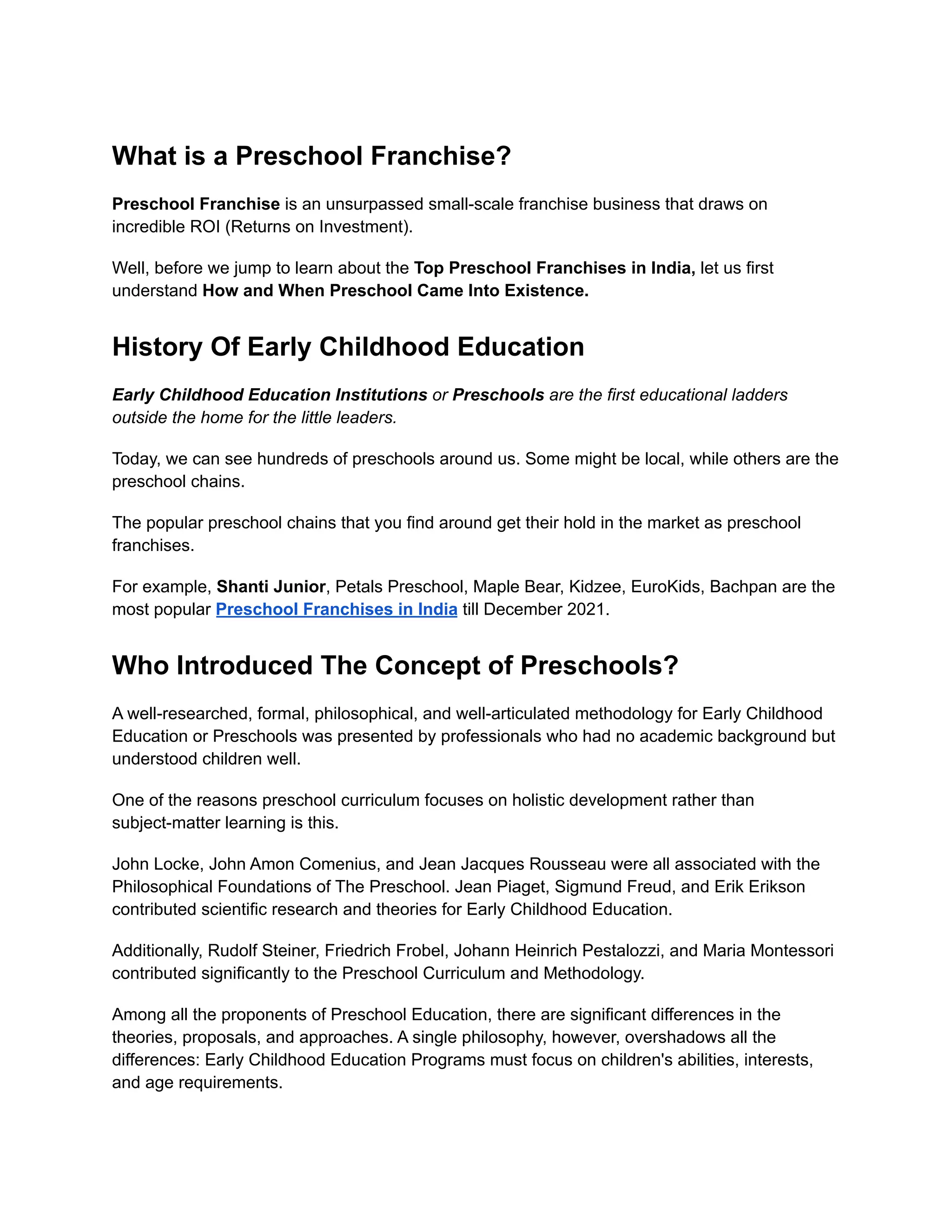 All You need to know about Preschool Franchises Before you decide to ...