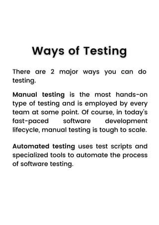 All you need to know about software testing | PDF