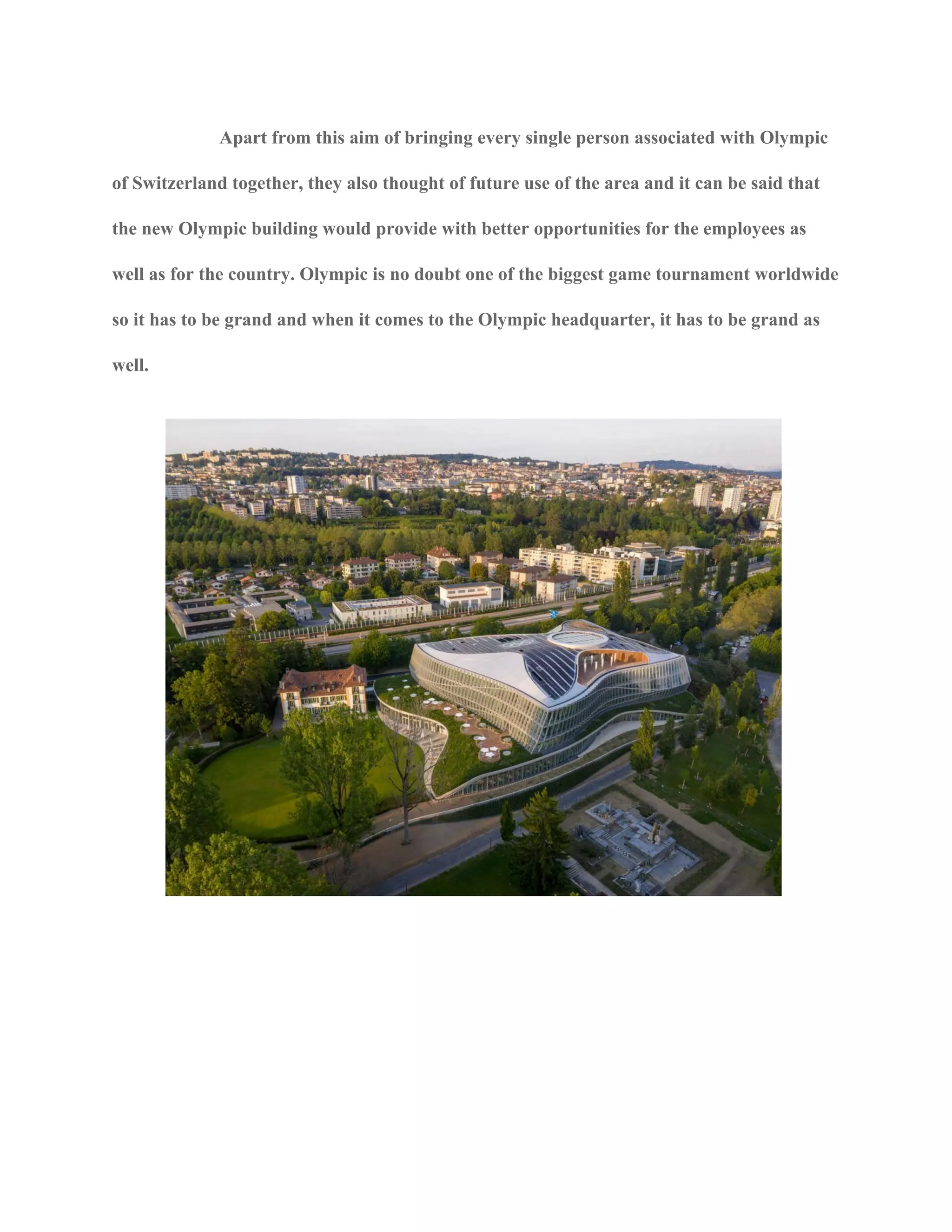 All you need to know about the all new olympic house in lausanne | PDF