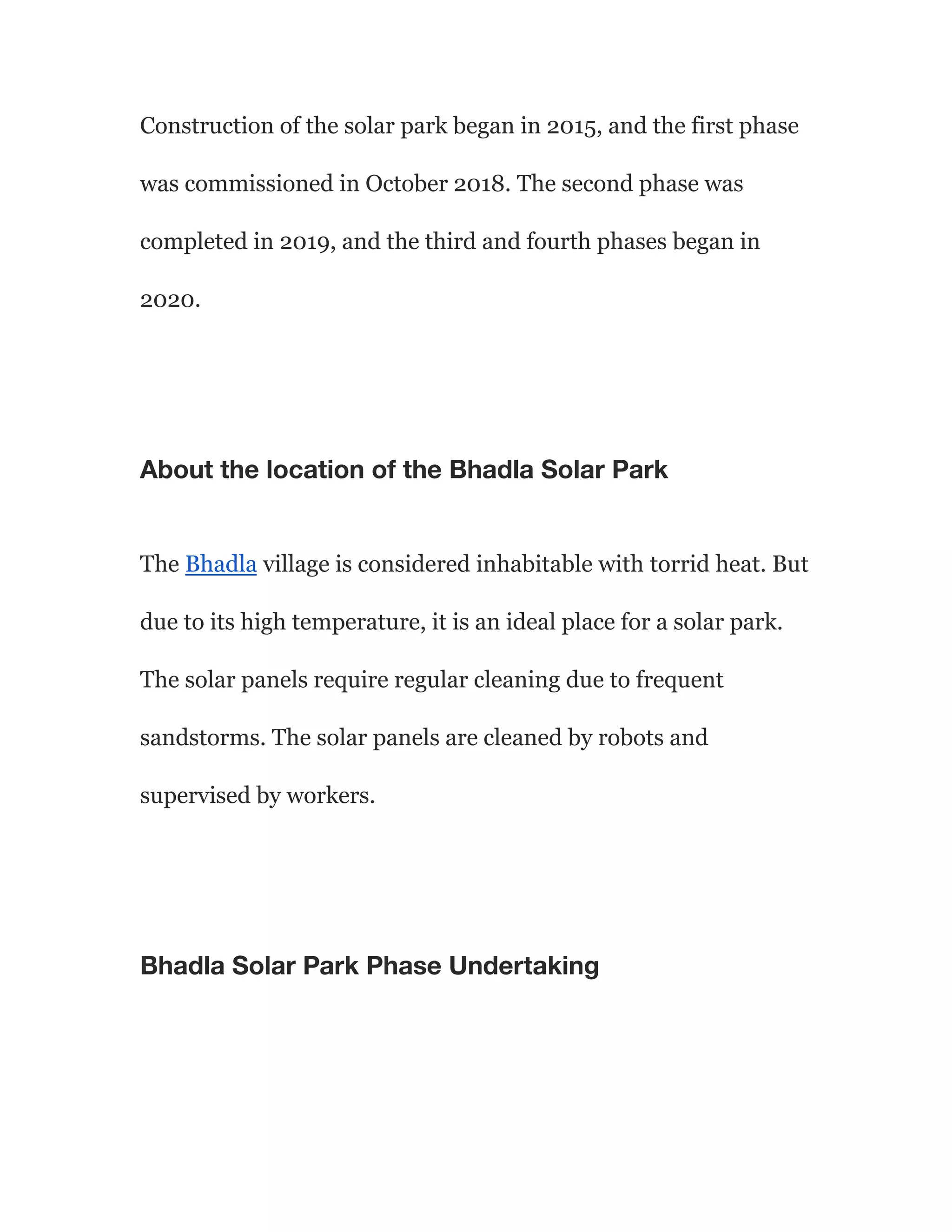 All You Need to Know about the Bhadla Solar Park | PDF
