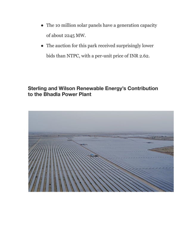 All You Need to Know about the Bhadla Solar Park | PDF