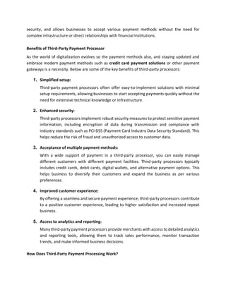 All You Need To Know About Third Party Payment processing | PDF