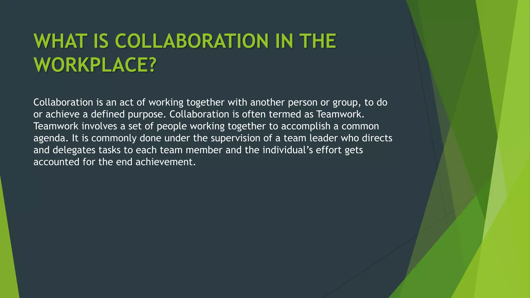 All you need to know about workplace collaboration | PPTX