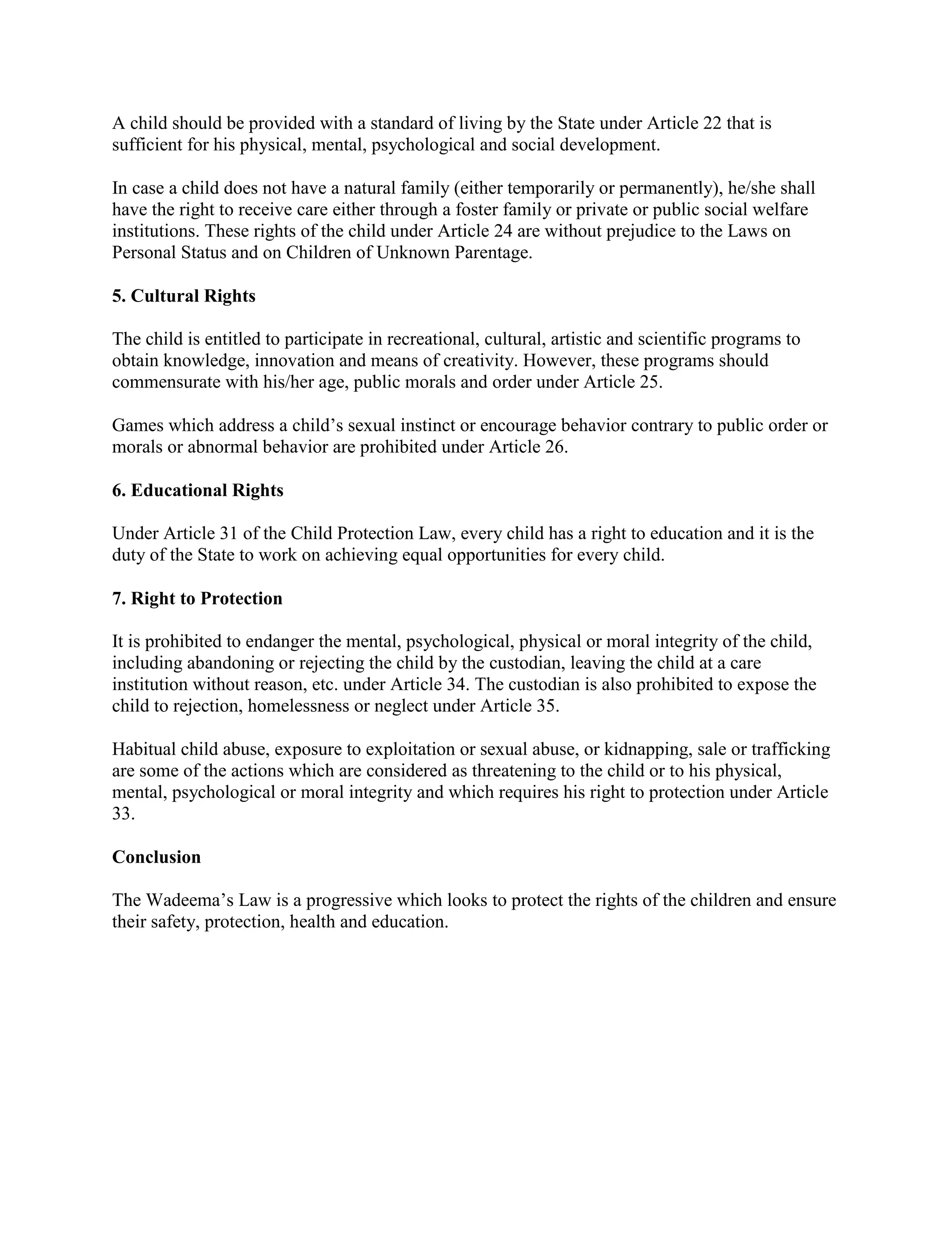 All You Need to Know on Child Protection Law in the UAE | PDF