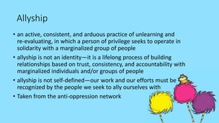 Allyship in Action - Lessons from the Lorax | PPTX