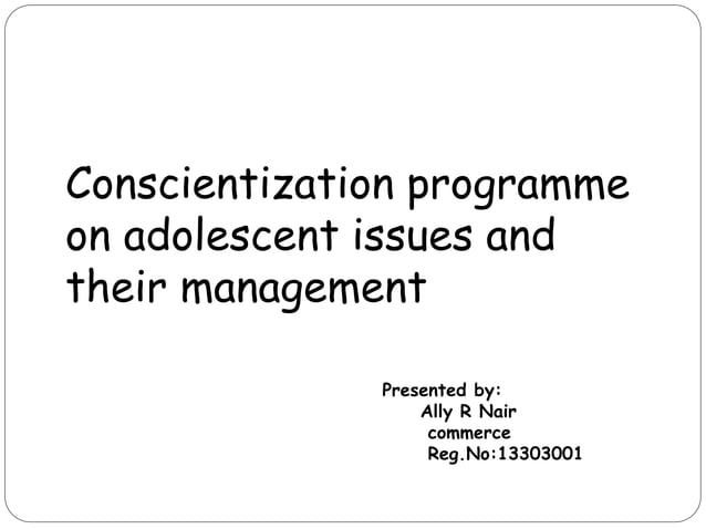 conscientization programme | PPTX
