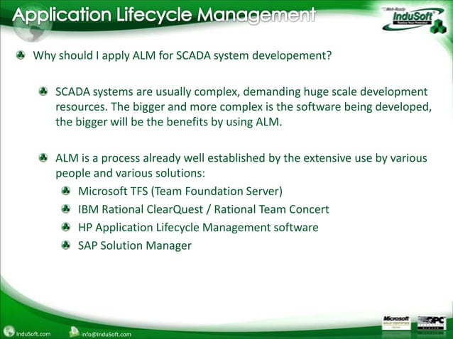 Application Lifecycle Management With InduSoft Web Studio | PPT