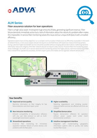 ADVA Advanced Link Monitor (ALM) | PDF
