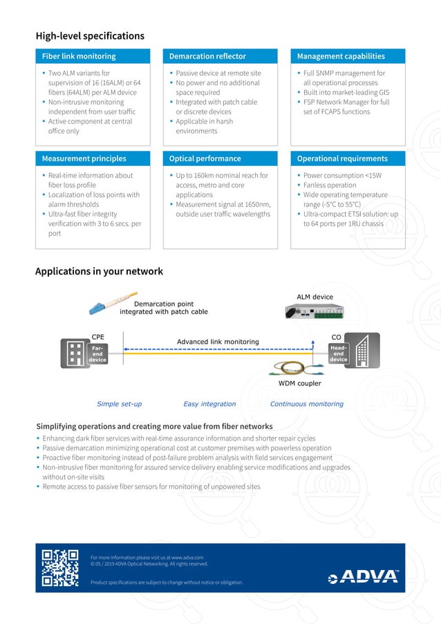 ADVA Advanced Link Monitor (ALM) | PDF | Computer Networking | Computing