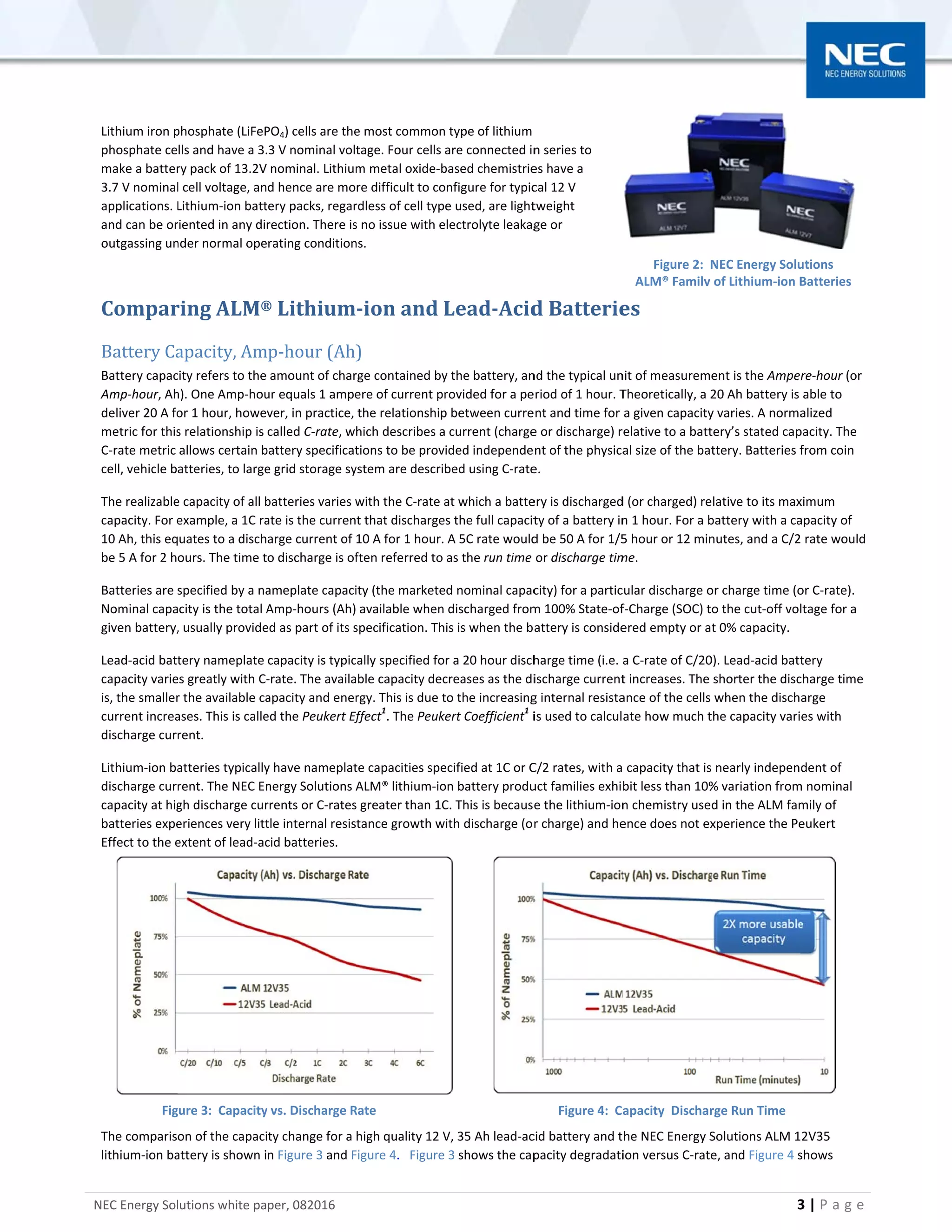 NEC Li-Ion vs Lead-acid batteries (12V) | PDF