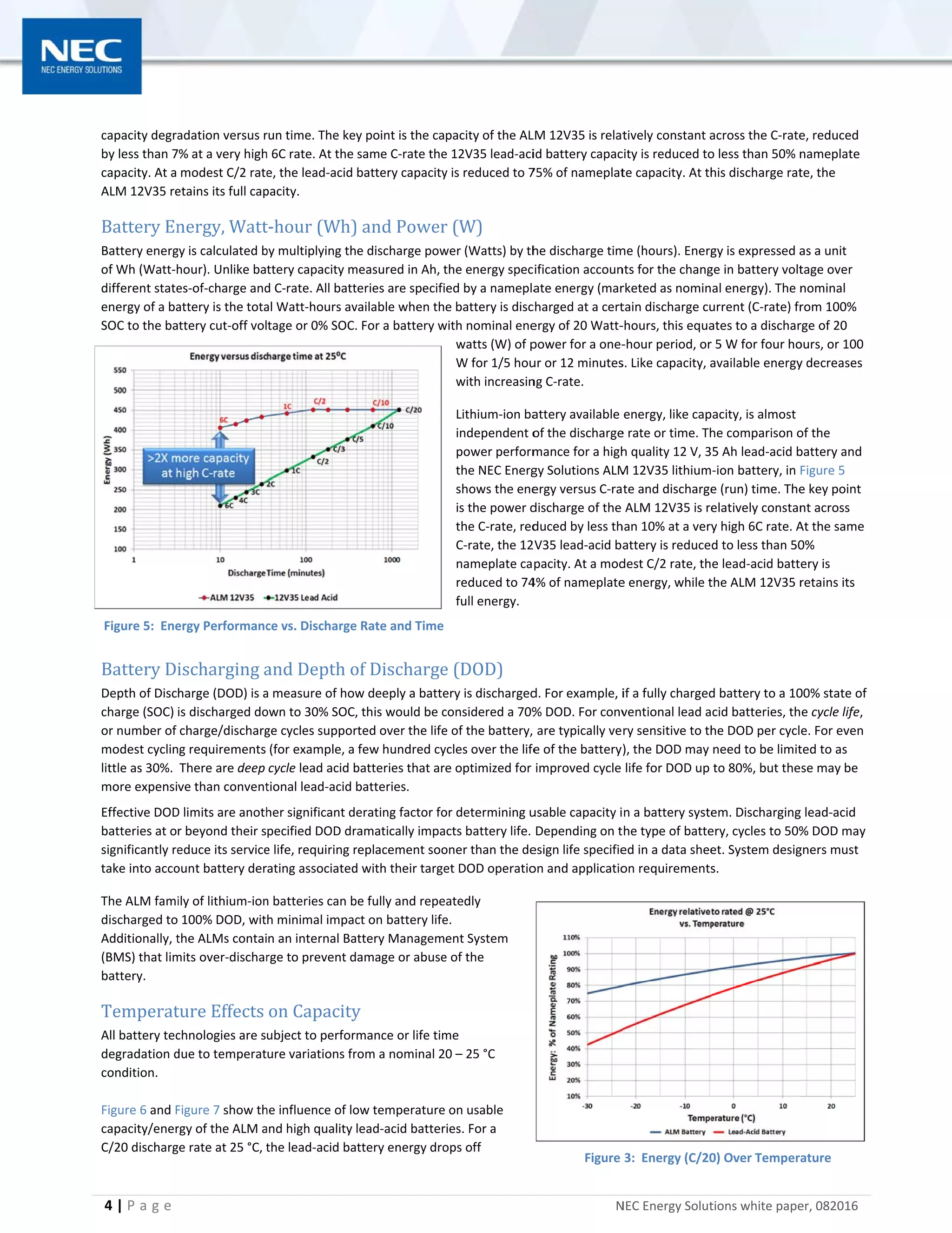 NEC Li-Ion vs Lead-acid batteries (12V) | PDF