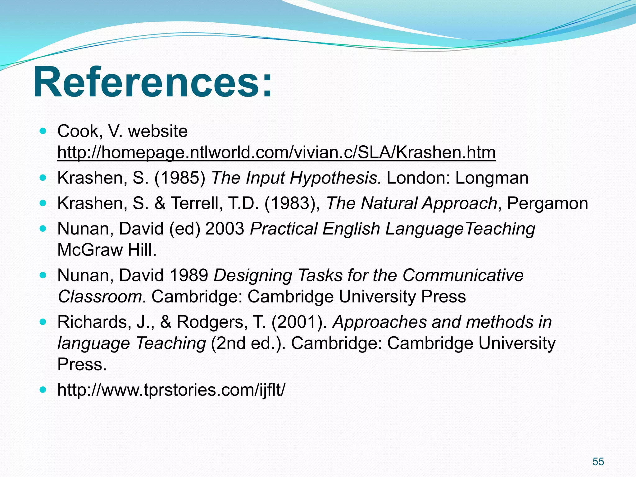 The Natural Approach | Methods and Approaches of Language Teaching | PPTX