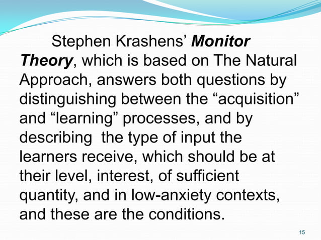 The Natural Approach | Methods and Approaches of Language Teaching | PPTX