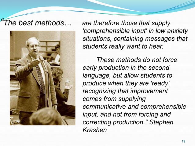 The Natural Approach | Methods and Approaches of Language Teaching | PPTX