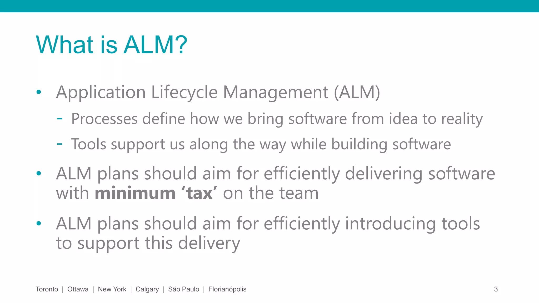 ALM 101: An introduction to application lifecycle management | PPTX