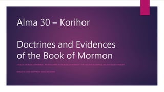 Alma 30 – korihor [autosaved] | PPT