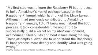 CentOS Alternatives on Raspberry Pi 5 - current status of porting dnf-based OS | PDF
