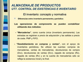 Almacenaje de productos_ut7 | PPT
