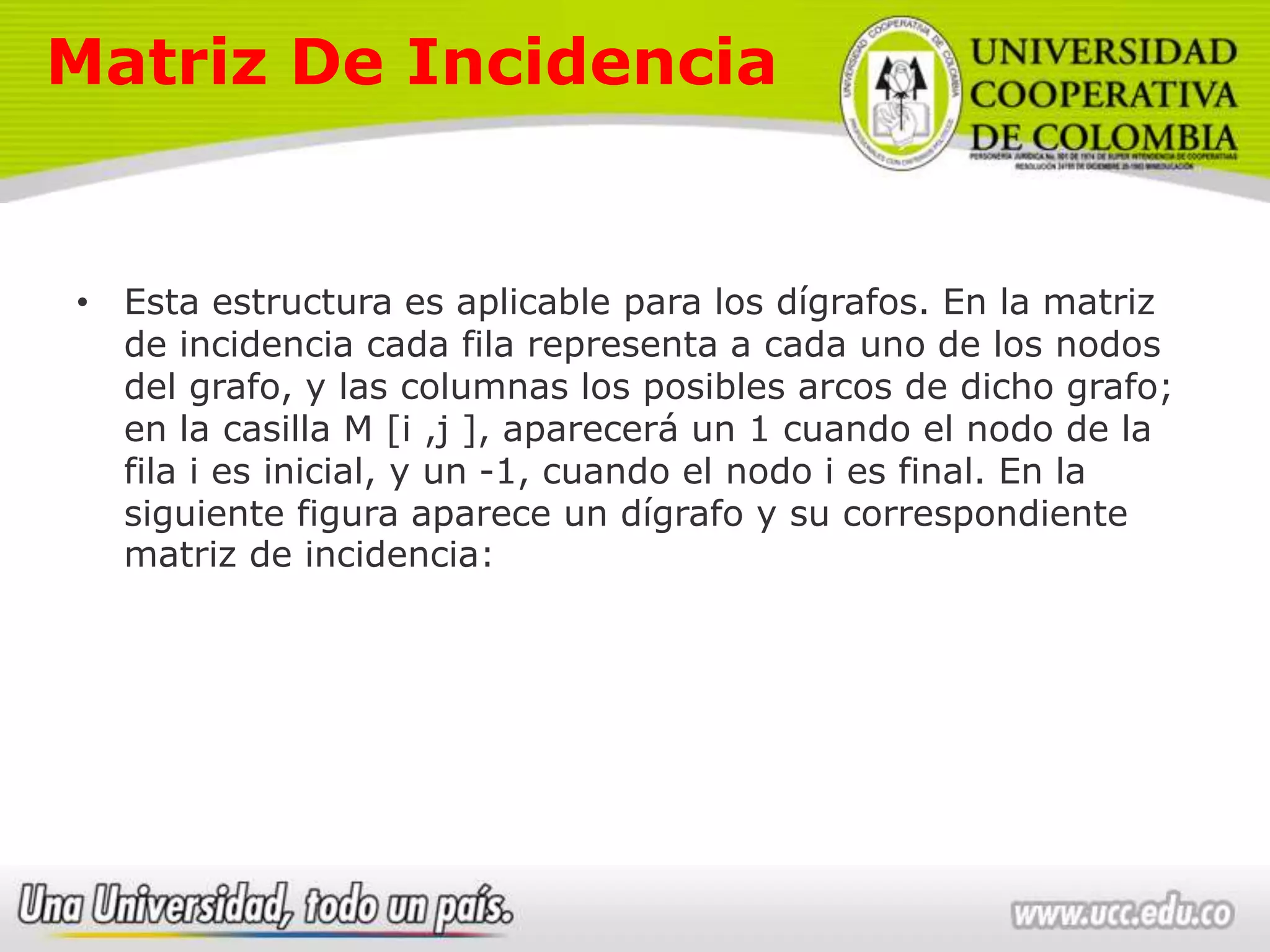 adyacencia en un grafo | PPT