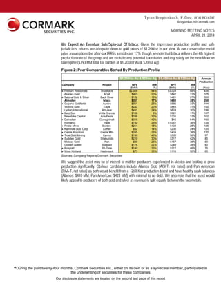 Almaden Minerals Limited - Cormark Securities | PDF