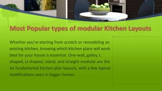Most Popular types of modular Kitchen Layouts | PPTX