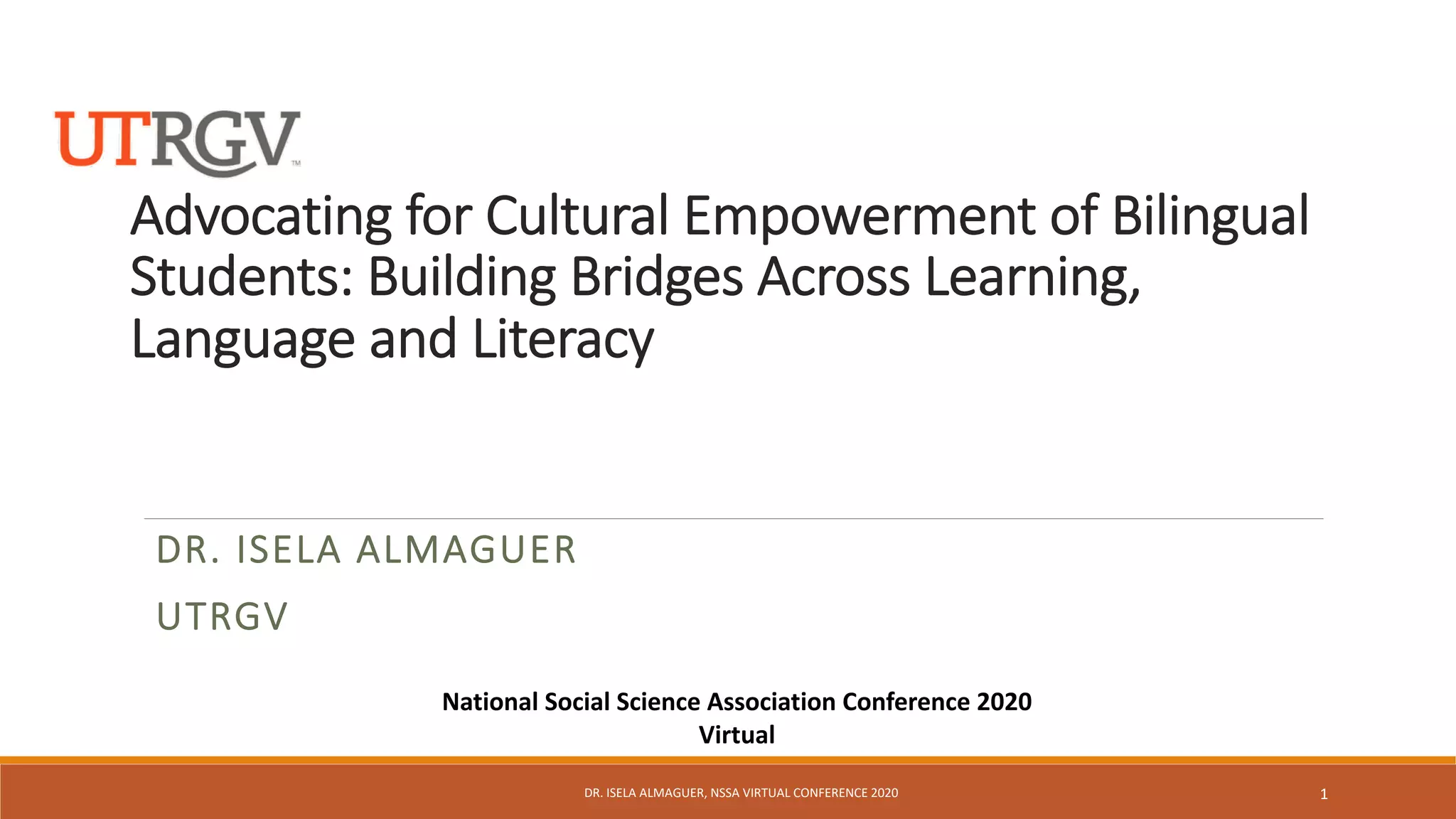 Advocating for Cultural Empowerment of Bilingual Students: Building ...