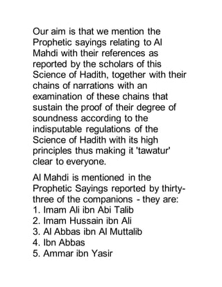 Al mahdi, jesus and moshaikh; the anti christ | DOCX