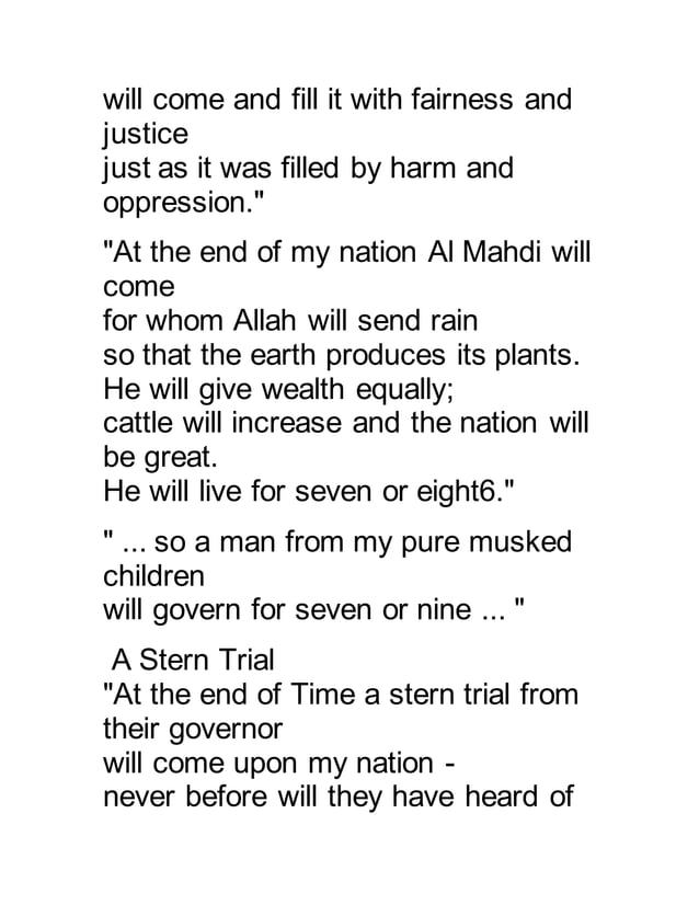 Al mahdi, jesus and moshaikh; the anti christ | DOCX | Islam | Religion ...