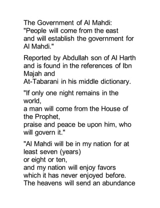 Al mahdi, jesus and moshaikh; the anti christ | DOCX