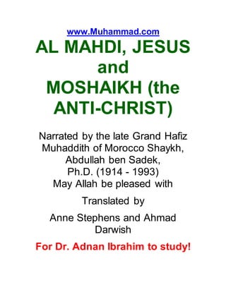 Imam Mahdi Signs Of Arrival