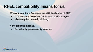 Building AlmaLinux OS without RHEL sources code | PDF
