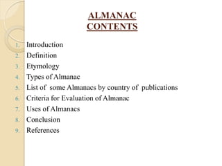 Almanac | PPT