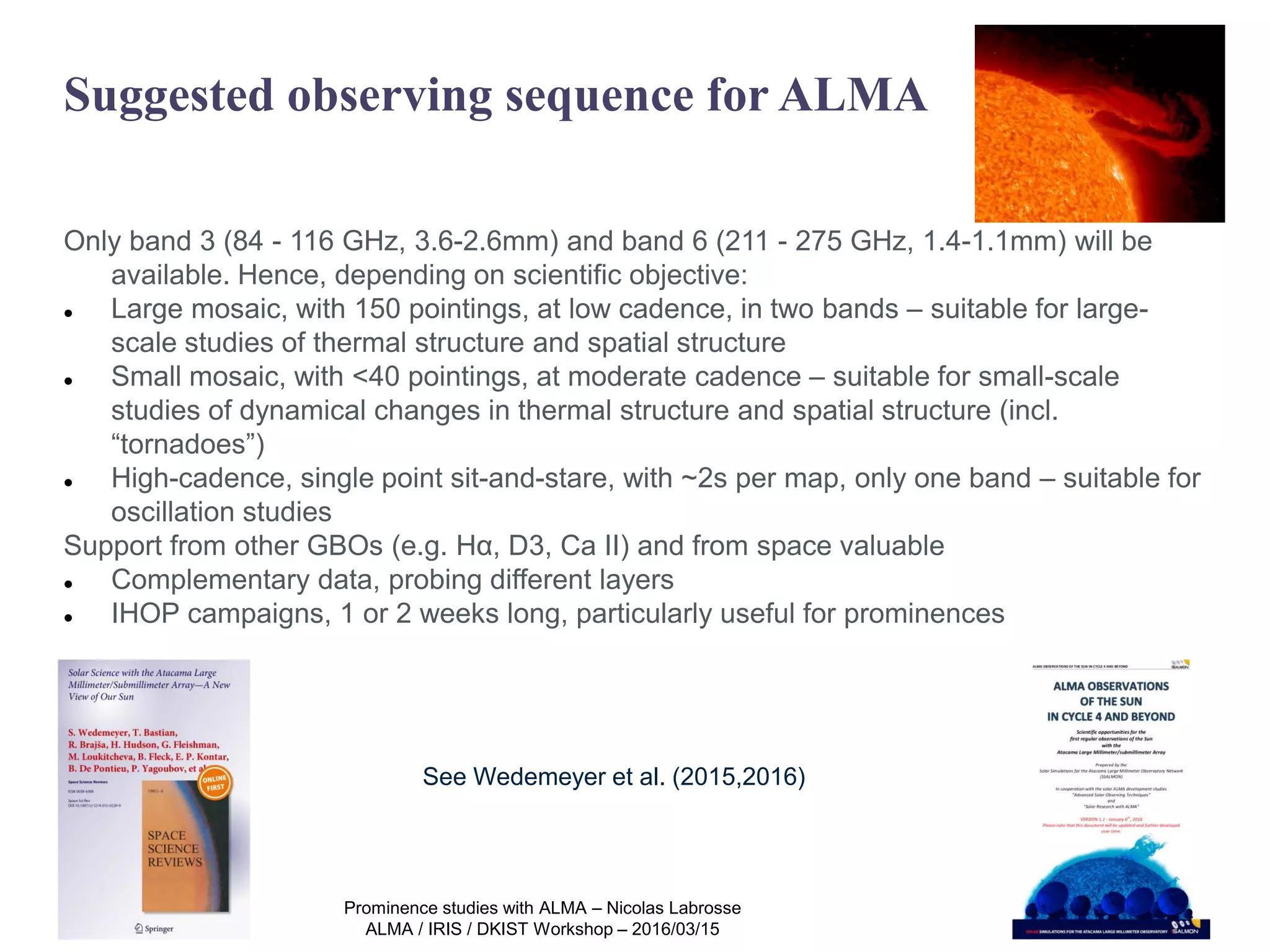 Solar prominence science with ALMA | PDF