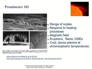 Solar prominence science with ALMA | PDF