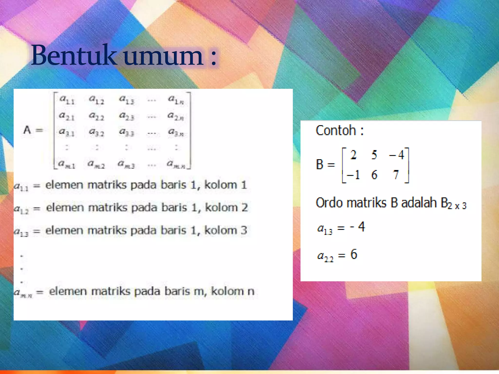 matriks dan jenis-jenis matriks | PPTX