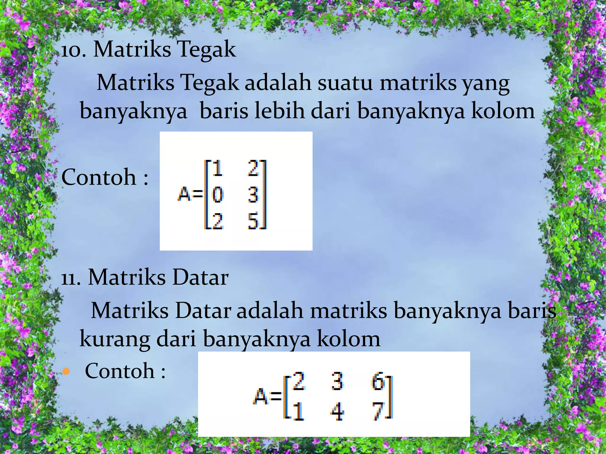 matriks dan jenis-jenis matriks | PPTX