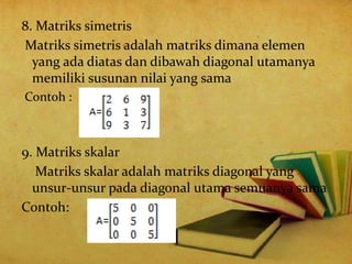 matriks dan jenis-jenis matriks | PPTX