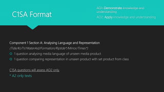 Al media studies exam qs comand words assessment objectives ao1 ao2 | PPT