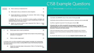 Al media studies exam qs comand words assessment objectives ao1 ao2 | PPTX