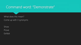 Al media studies exam qs comand words assessment objectives ao1 ao2 | PPT