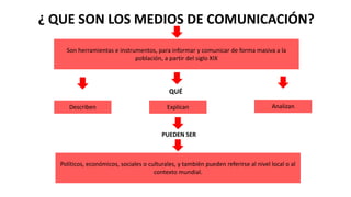 Los Medios De Comunicación | PPTX