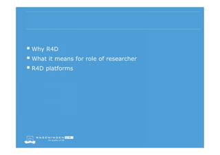 Research for Development Platforms: Science for impact in Humidtropics ...