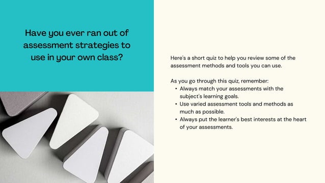 innovative assessment-quiz etc.presentation | PPT