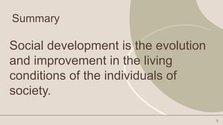 Sustainable Development Social Welfare Dev | PPTX