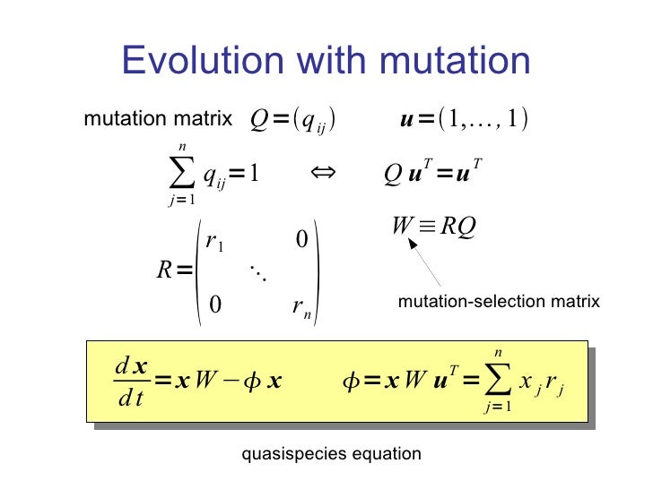 Mathematical models of evolution