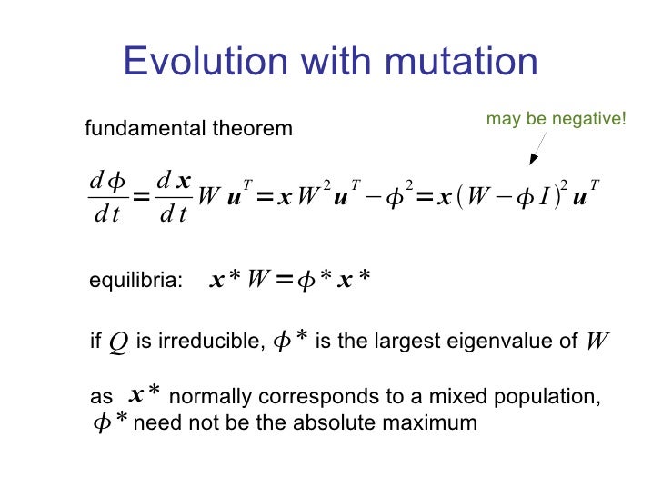 Mathematical models of evolution
