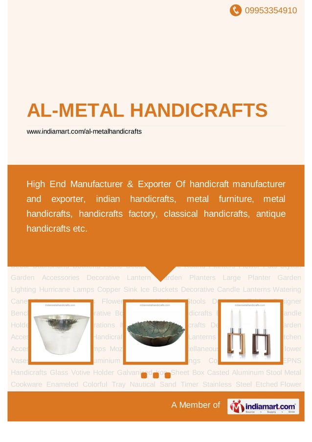 AL-METAL HANDICRAFTS, Moradabad, Aluminium Handicrafts | PDF