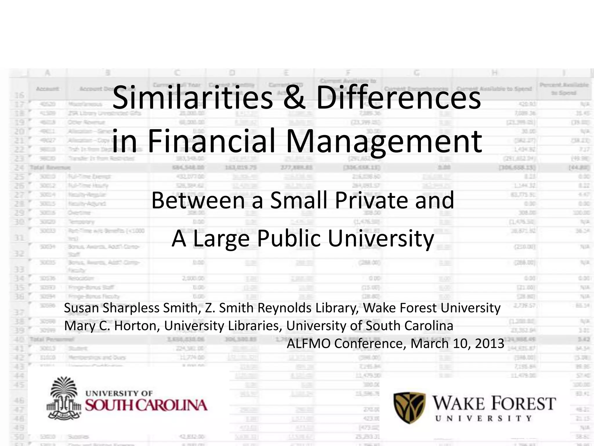 Similarities & Differences in Financial Management Between a Small ...